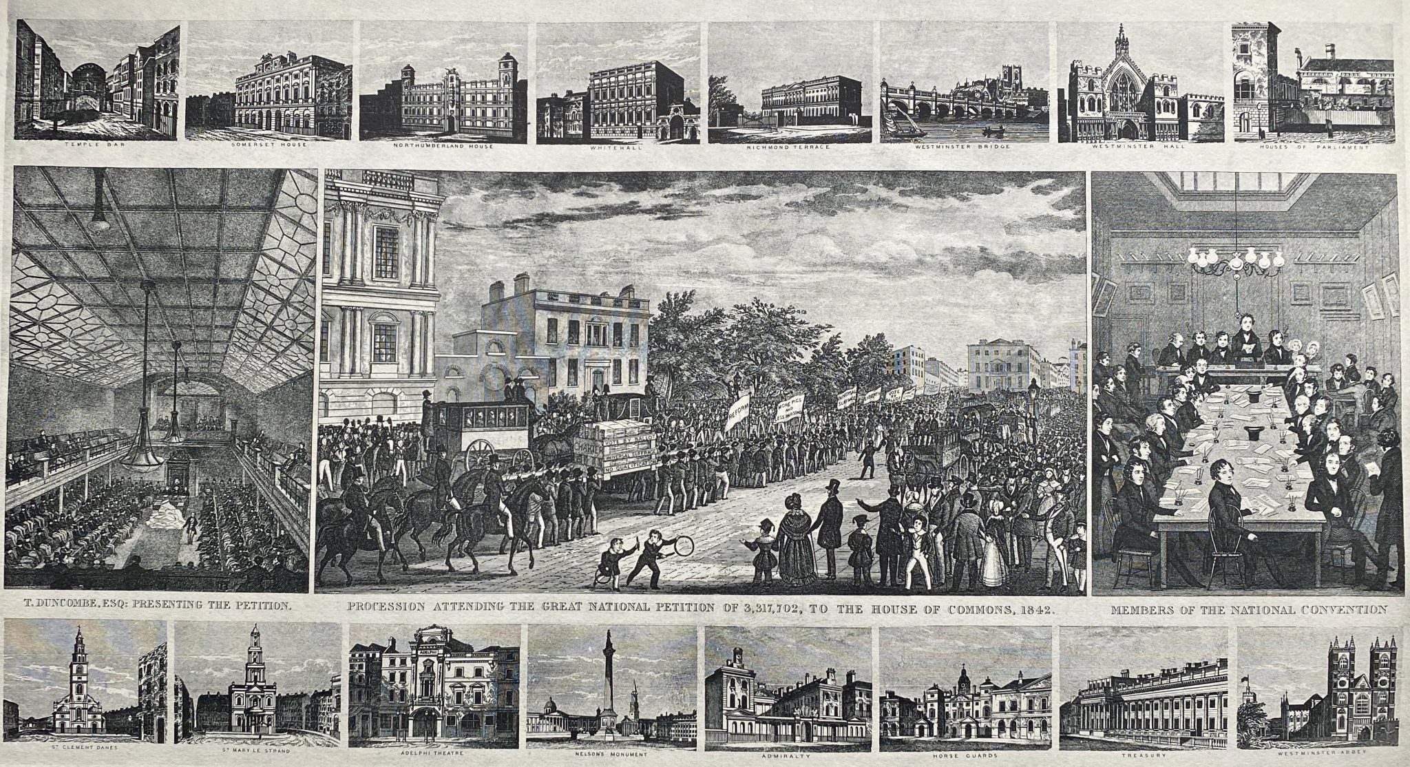 Engraving to commemorate the 1842 petition - chartist ancestors